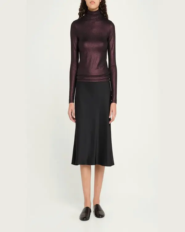 Majestic Filatures Metallic Turtleneck Top