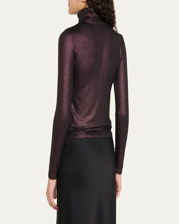 Majestic Filatures Metallic Turtleneck Top