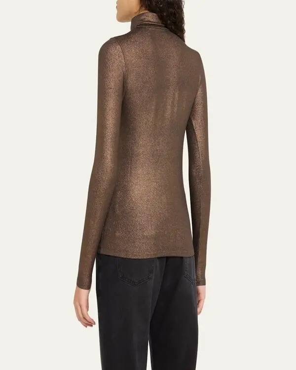 Majestic Filatures Metallic Turtleneck Top