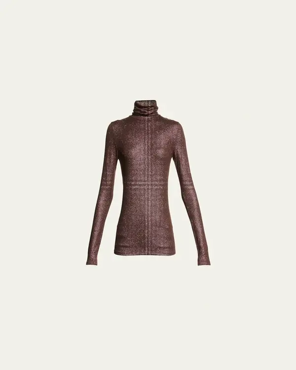 Majestic Filatures Metallic Turtleneck Top