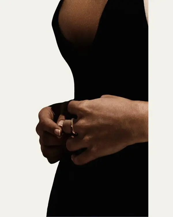 Ippolita Thin Band Ring In 18k With Diamonds