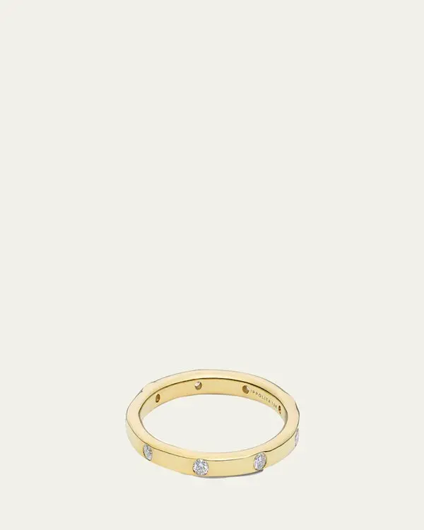 Ippolita Thin Band Ring In 18k With Diamonds