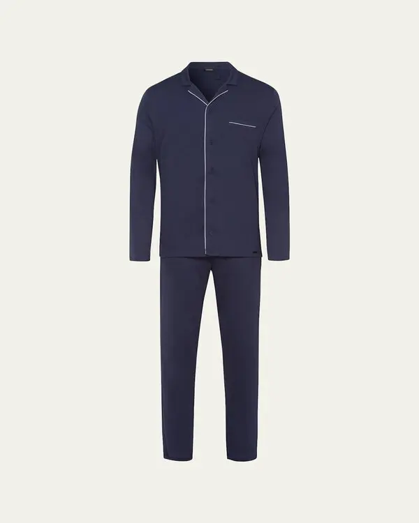 Hanro Night & Day Knit Pajama Set - Black Iris