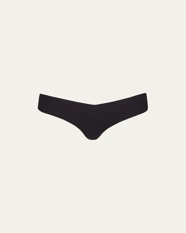 Commando Low-rise Cotton Thong - Black