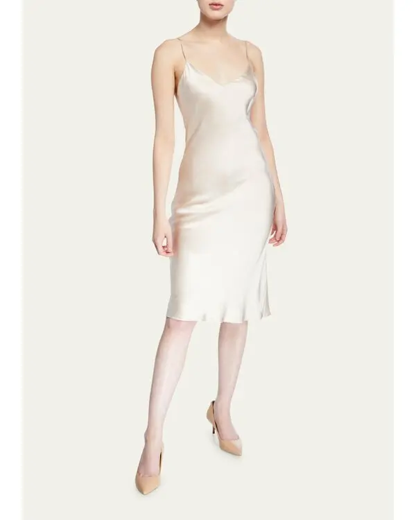 L'Agence Jodie Silk Slip Dress - Black