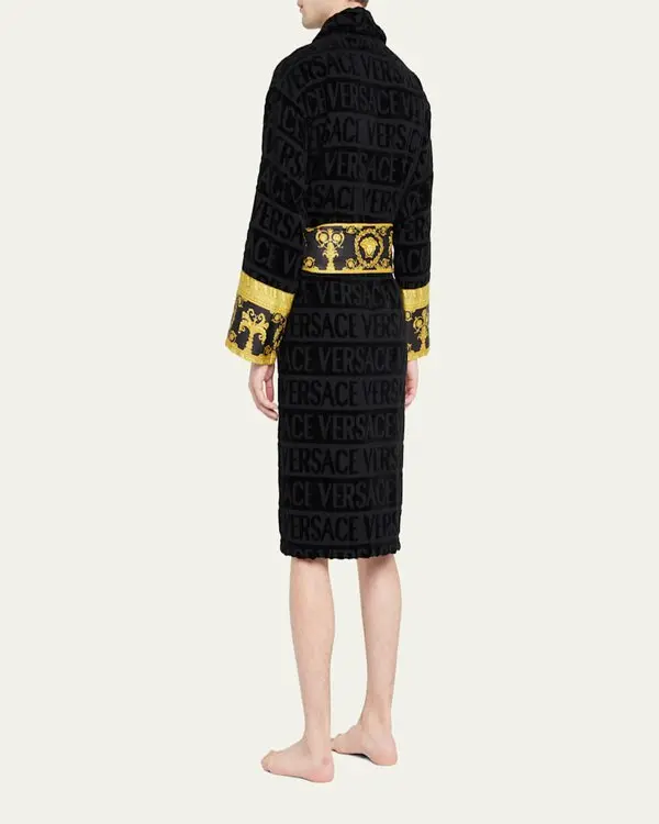 Versace Barocco Sleeve Robe - Gold