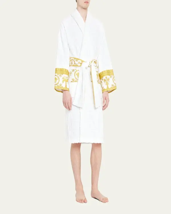 Versace Barocco Sleeve Robe - Gold