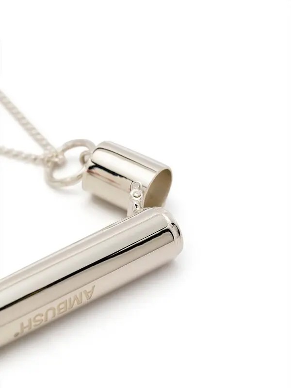 AMBUSH Pill Case Pendant Necklace - Silver