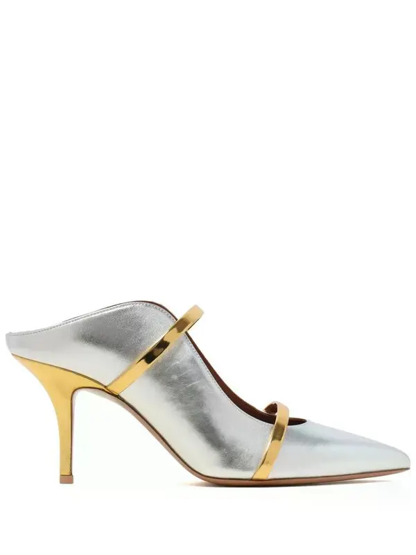 MALONE SOULIERS Maureen 90mm Mules - Silver