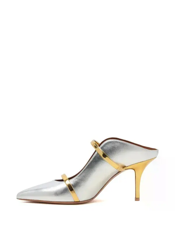 MALONE SOULIERS Maureen 90mm Mules - Silver