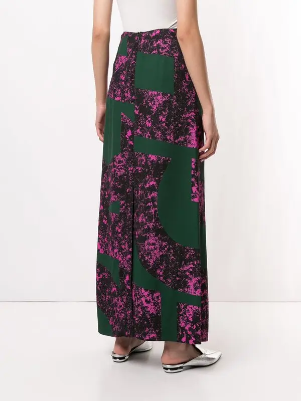 Colville Abstract Print Long Skirt