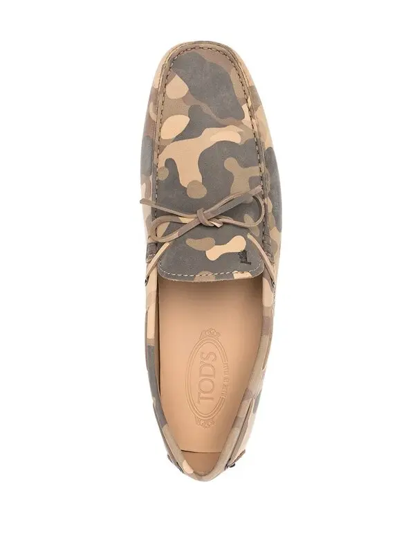 TOD'S Gommino Camouflage-print Driving Shoes