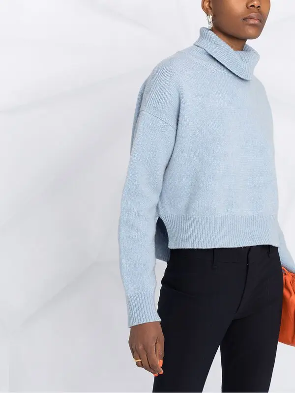 Vince High-waist Cropped Trousers - Blue