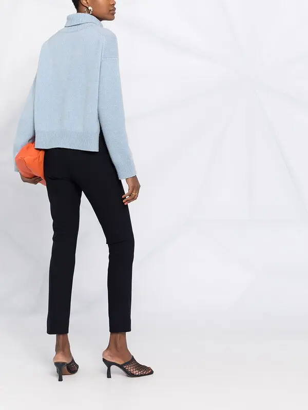 Vince High-waist Cropped Trousers - Blue