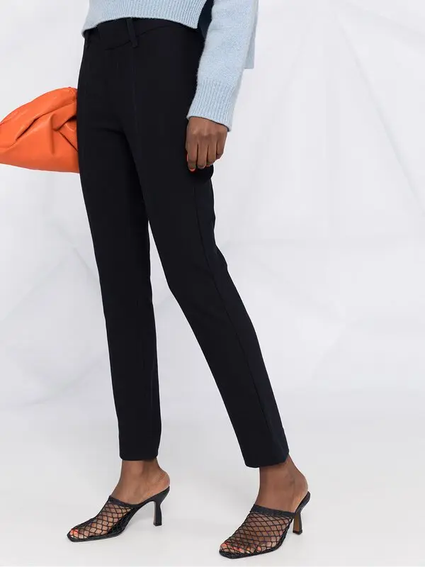 Vince High-waist Cropped Trousers - Blue