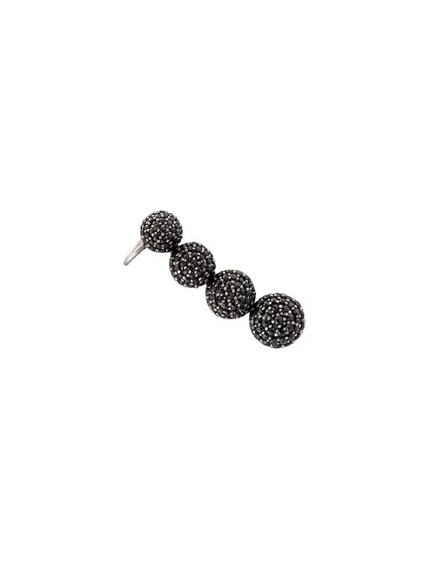 ALINKA 18kt White Gold Black Caviar Diamond Right Slider Earring - Metallic