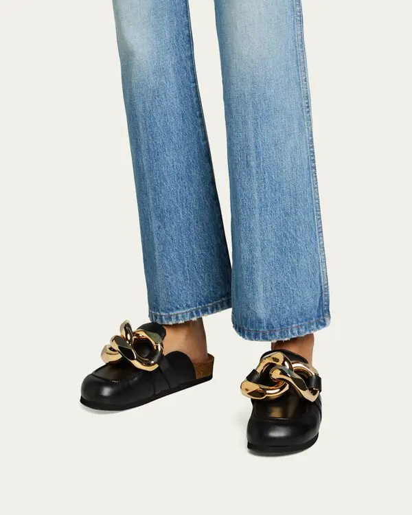 Jw Anderson Chain Loafers - Black | Editorialist