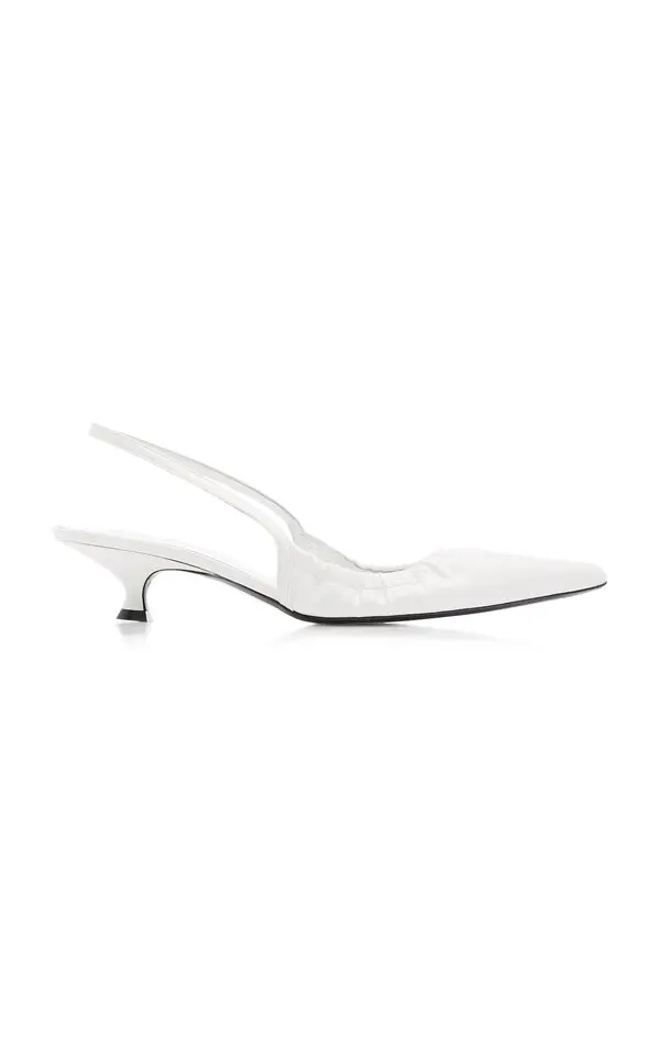 Khaite Athens Leather Slingback Pumps