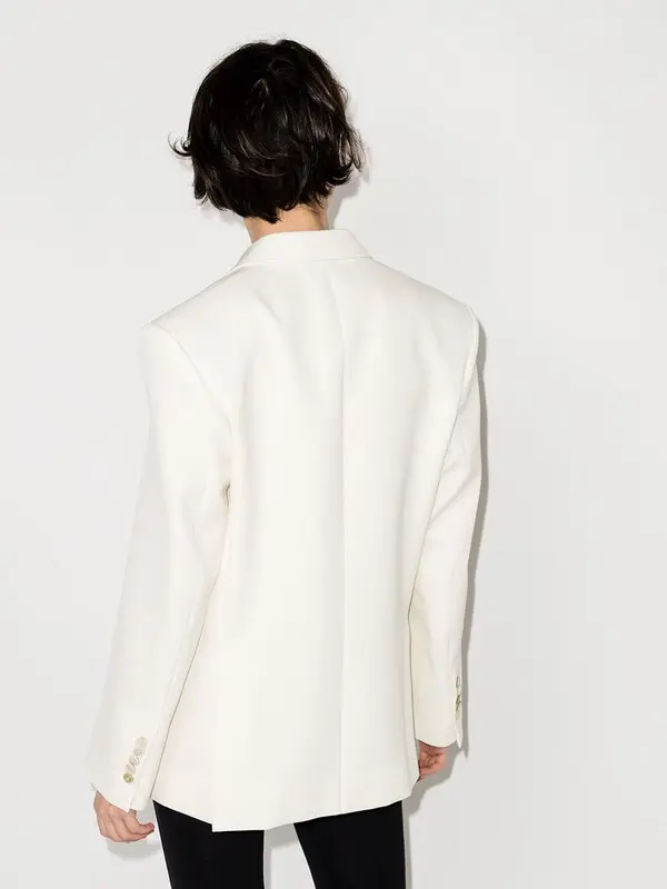 Wardrobe.NYC Double-breasted Wool Blazer - White