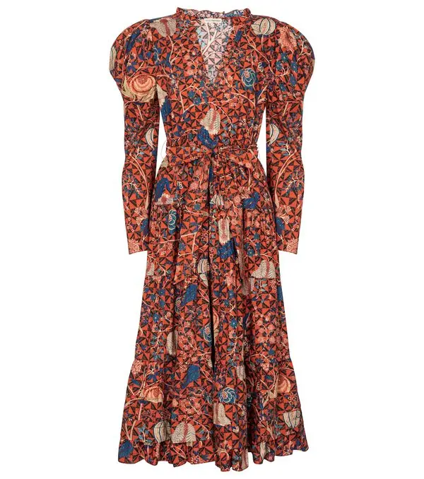 Ulla Johnson Nanette Floral Cotton Midi Dress In Red - 40% Off |  Editorialist