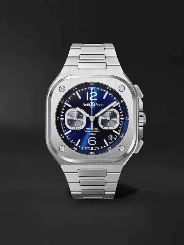 BELL & ROSS Br 05 Automatic Chronograph 42mm Watch - Blue