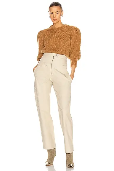 Isabel Marant Phil Pant In White,neutral