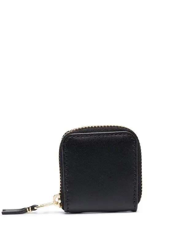 Comme Des Garçons Mini Zip-around Leather Wallet - Black