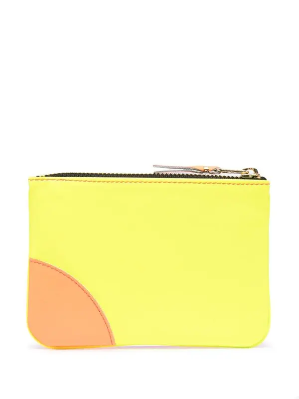 Comme Des Garçons Colour-block Zipped Wallet - Pink