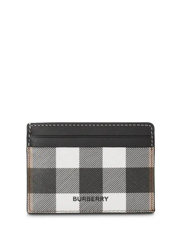 Burberry Check Print Cardholder - Black