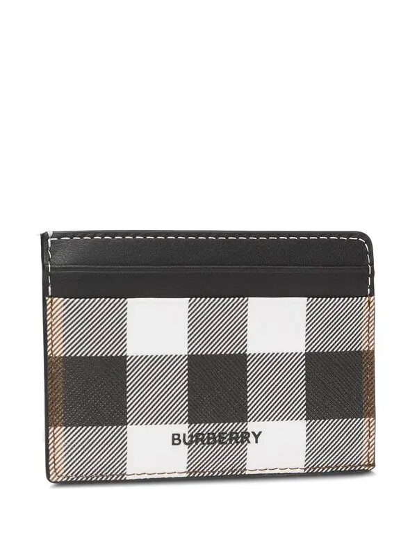 Burberry Check Print Cardholder - Black
