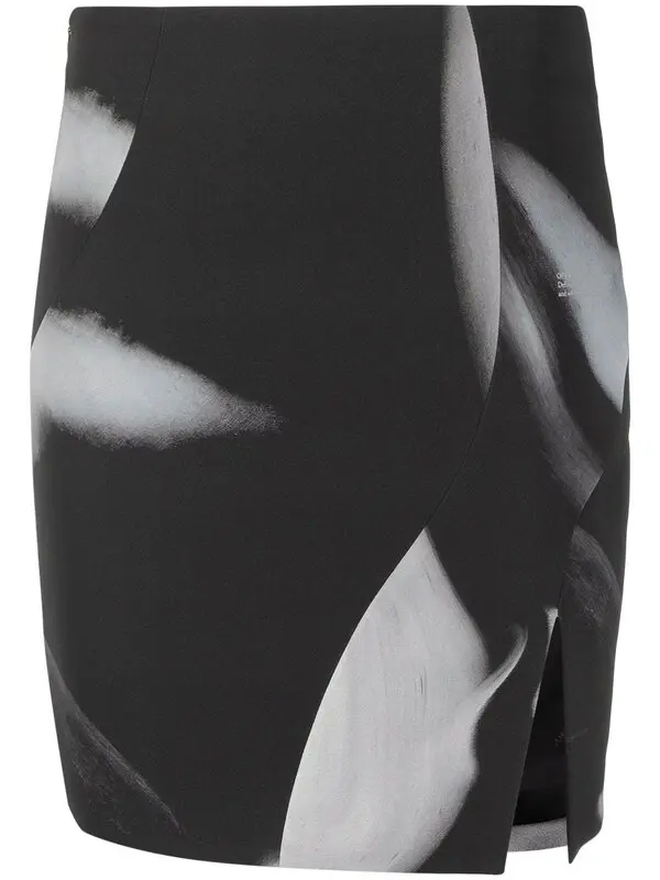 Off-White Liquid Melt Mini Skirt - Black