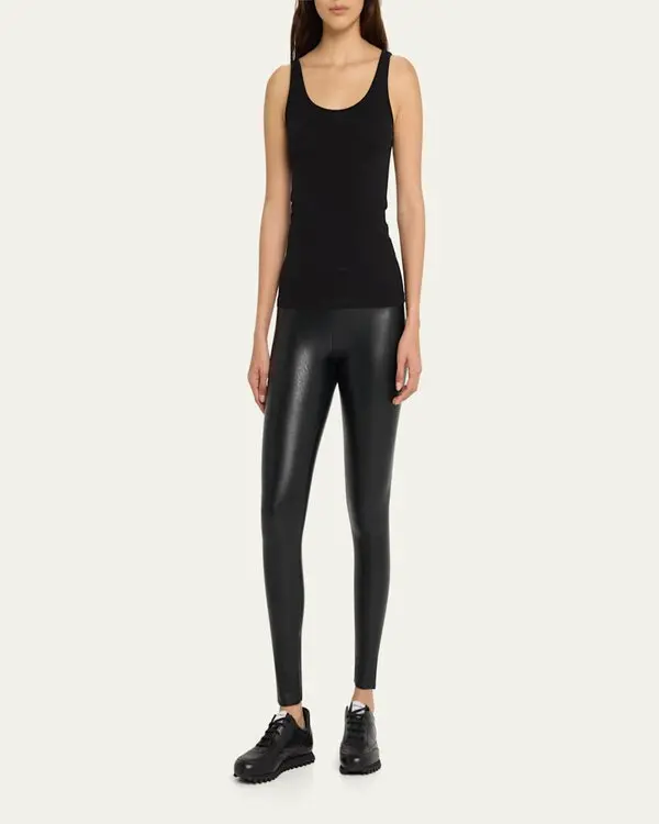 Commando Classic Faux-leather Leggings - Black