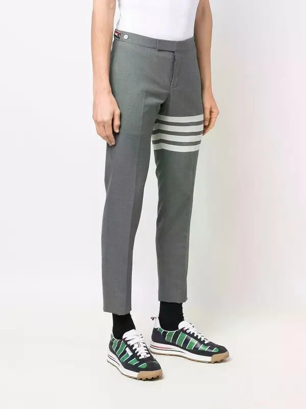 Thom Browne 4-bar Low-rise Trousers - Grey