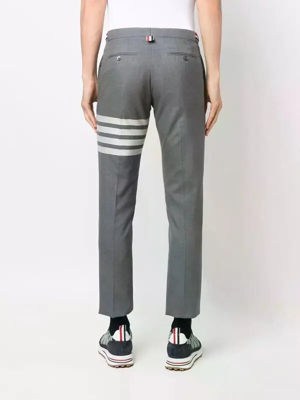 Thom Browne 4-bar Low-rise Trousers - Grey