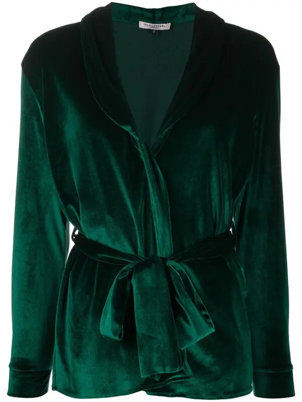GILDA & PEARL Sara Toga Velvet Pyjamas - Green