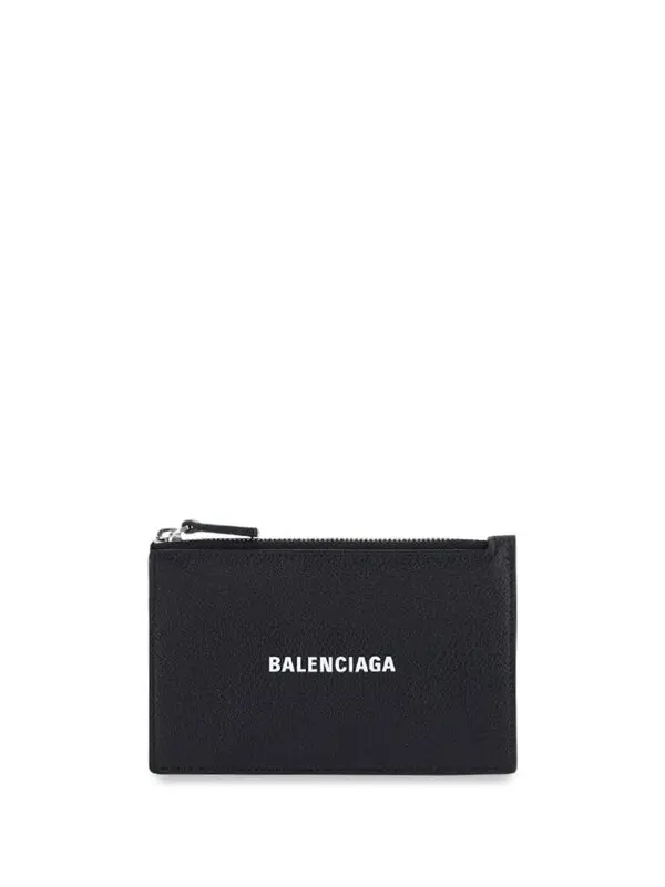 Balenciaga Cash Logo-print Wallet - Black