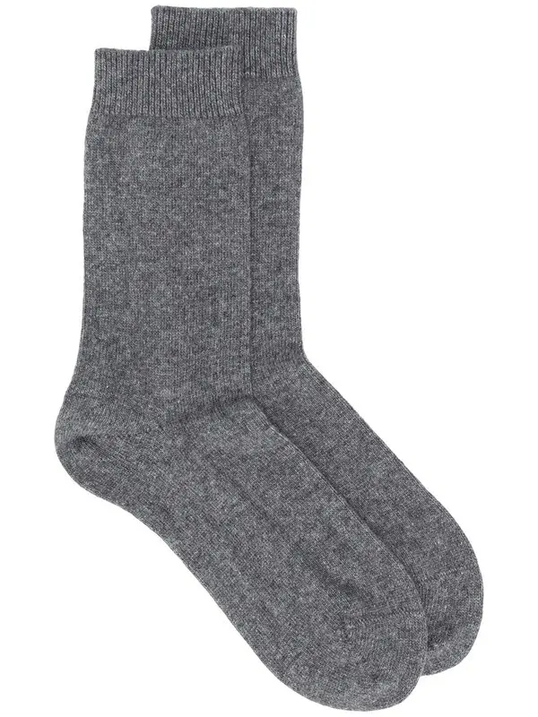Falke Cosy Fine Knit Mid-calf Socks - Grey