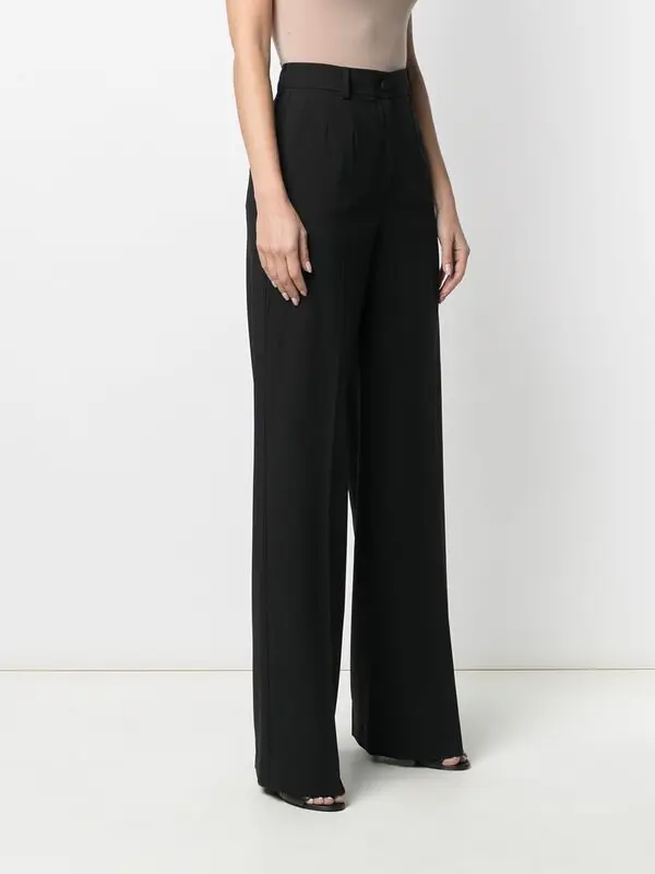 Dolce & Gabbana High-waisted Wide-leg Trousers - Black