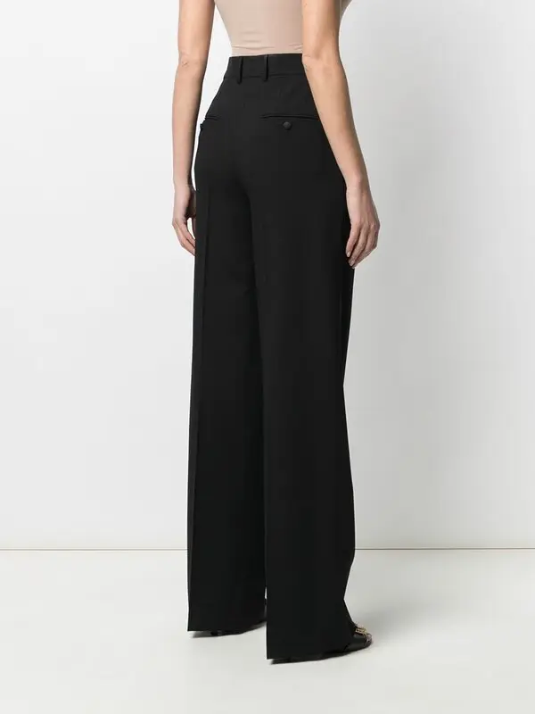 Dolce & Gabbana High-waisted Wide-leg Trousers - Black