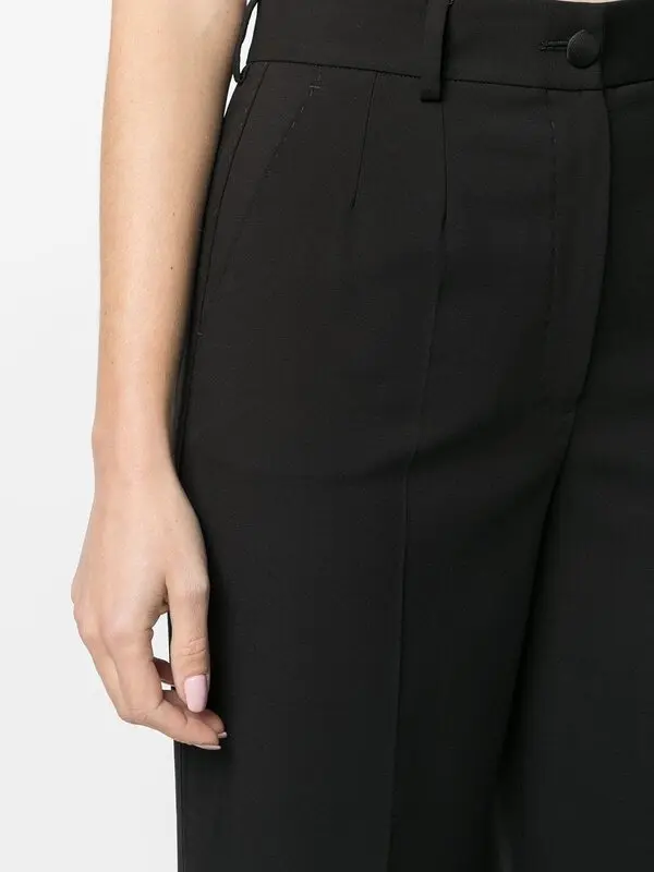 Dolce & Gabbana High-waisted Wide-leg Trousers - Black