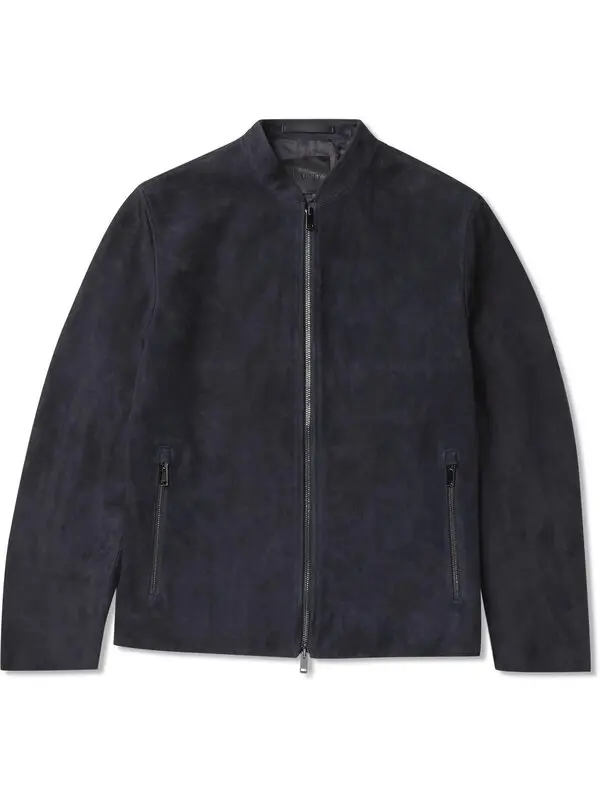 Theory Moore Grand Suede Bomber Jacket
