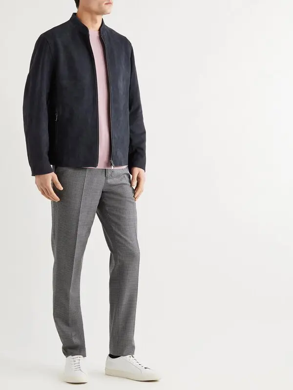 Theory Moore Grand Suede Bomber Jacket