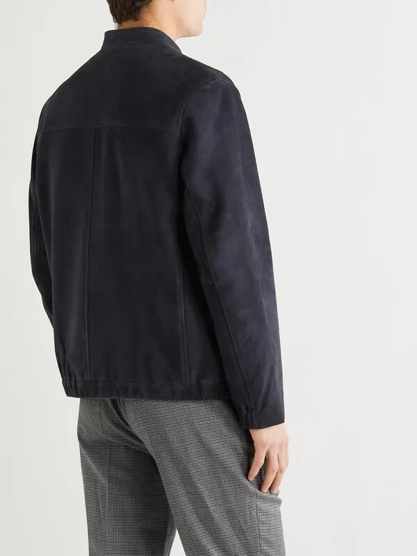 Theory Moore Grand Suede Bomber Jacket