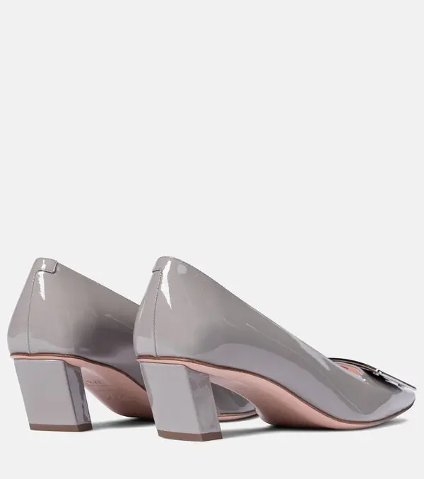 ROGER VIVIER Belle Vivier 45 Patent Leather Pumps - Grey