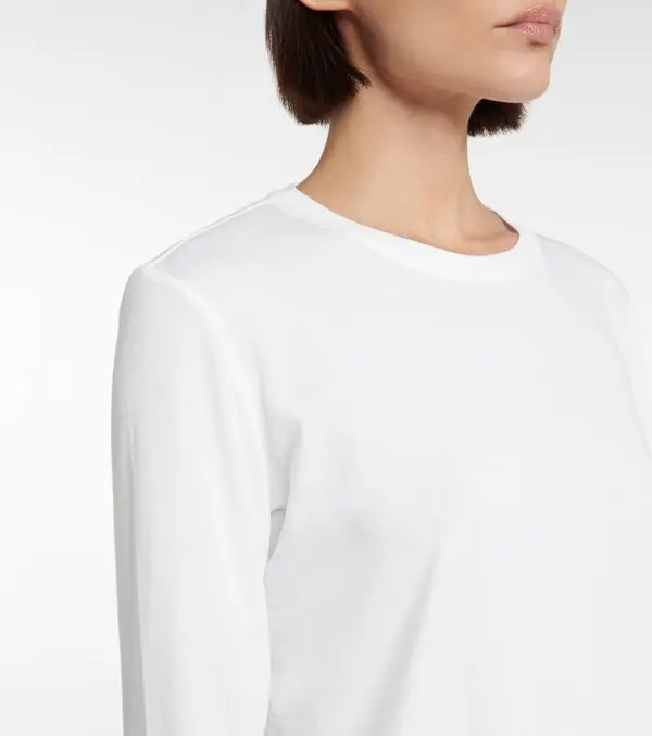 THE ROW Shermann Cotton-jersey Top - White
