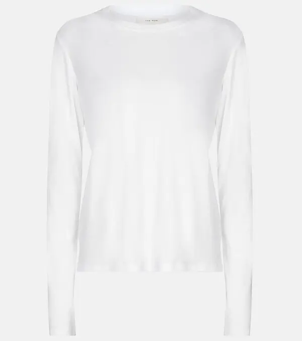 THE ROW Shermann Cotton-jersey Top - White