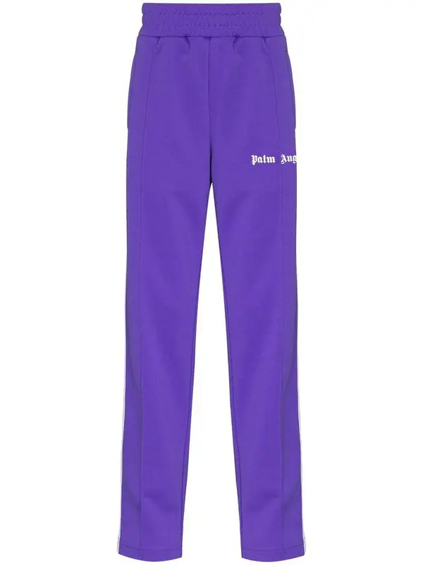 Palm Angels Side Panel Logo Track Pants - Purple