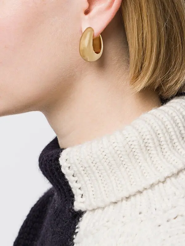 Tom Wood Large Ice Hoop Earrings - Gold