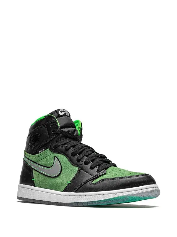 JORDAN Air 1 Retro High Zoom Zen Green Sneakers - Black