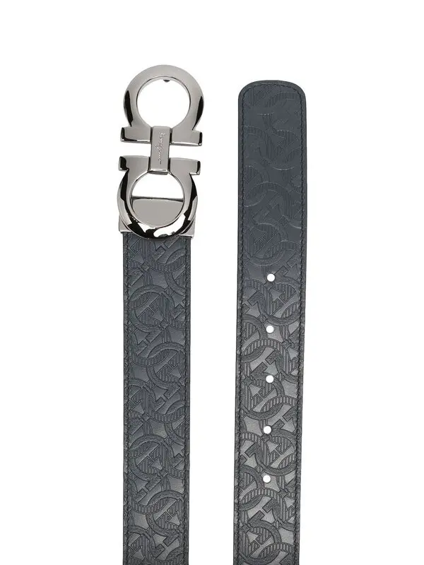 FERRAGAMO Reversible Gancini Buckle Belt - Blue